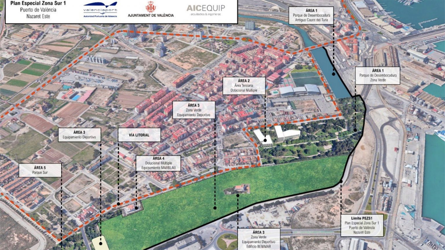 La zona sur del puerto se convertirá en un nuevo espacio verde