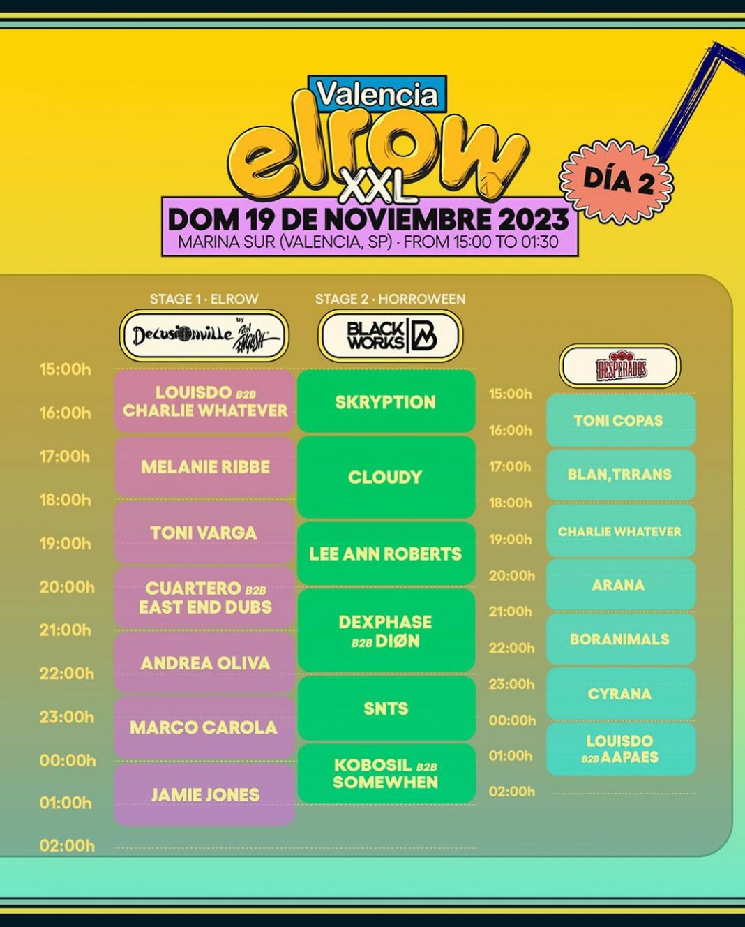 Elrow XXL llega a Valencia este fin de semana: horarios y "line up"